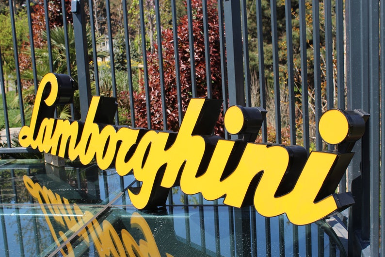 Lamborghini Sign, Lamborghini Decor, Lamborghini, Lamborghini Wall Art ...