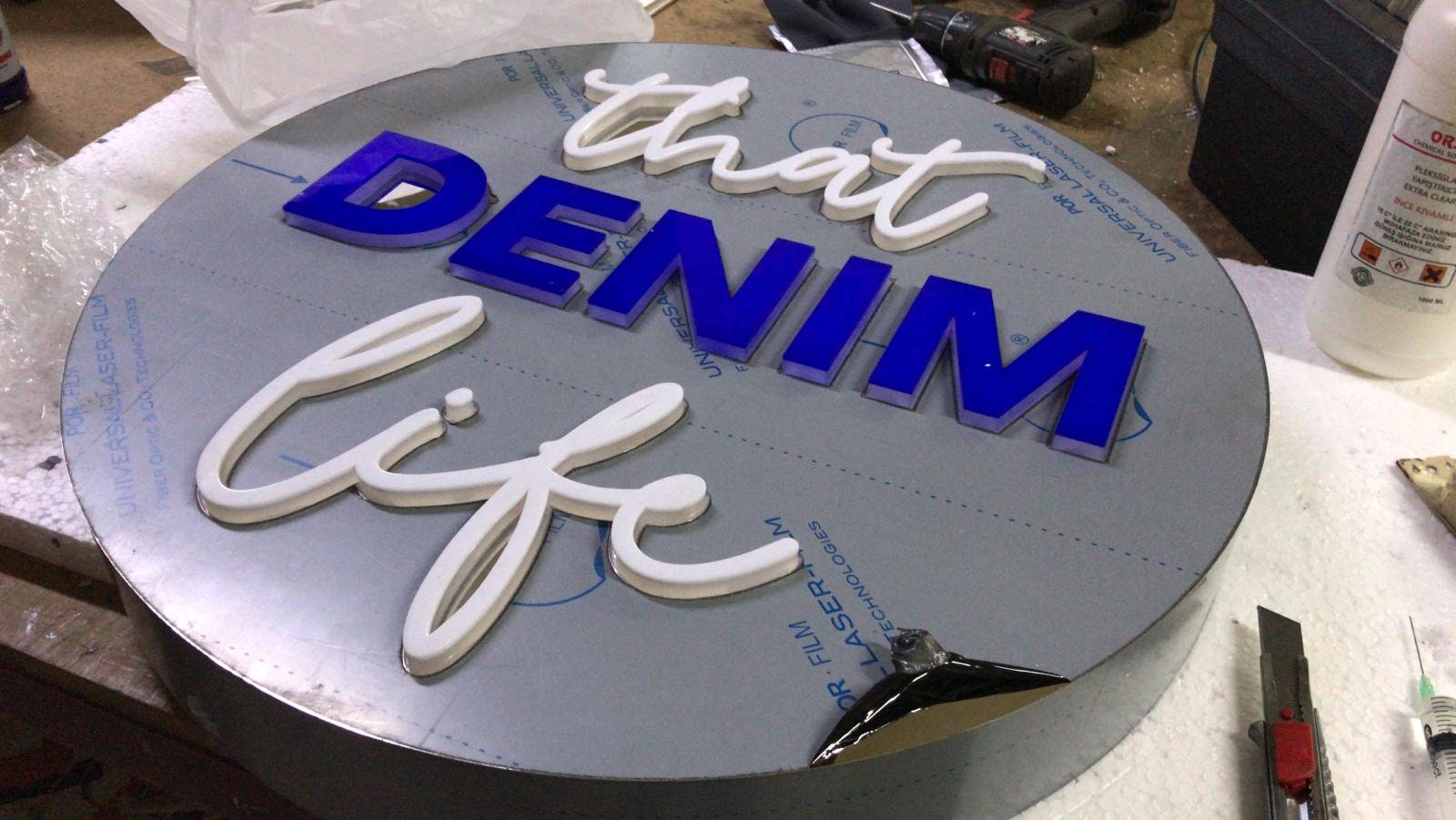 Outdoor Round Sign, Round Acrylic Sign, Light Box Sign Board, Double ...