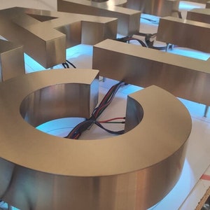 Custom Metal Letters, Custom Cutout Metal, Metal 3D, Metallic Logo ...