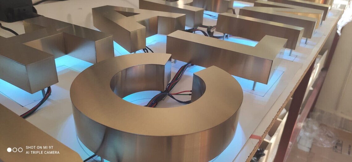 Custom Metal Letters, Custom Cutout Metal, Metal 3D, Metallic Logo ...