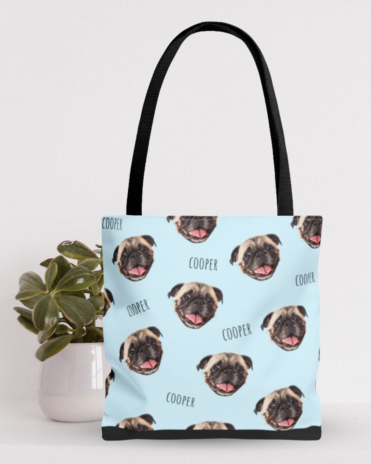 Custom Dog Tote Bag, Custom Dog Person Gift, Custom Pet Face Tote Bag ...