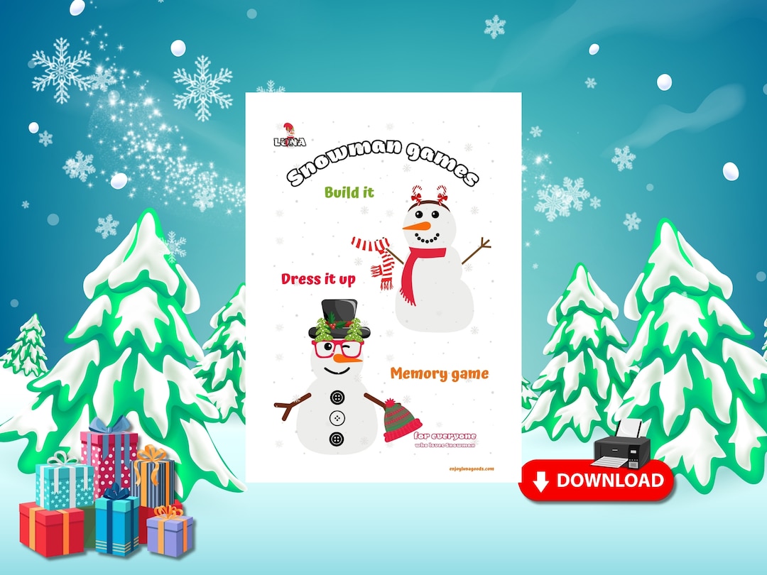 Printable Snowman Dress-up Game Build, Play, & Boost Fine Motor Skills ...