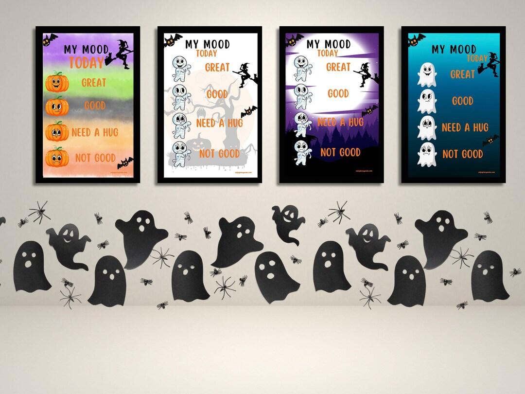 Halloween Mood Tracker for Kids - Ghost, Mummy & Pumpkin Printable 15 ...