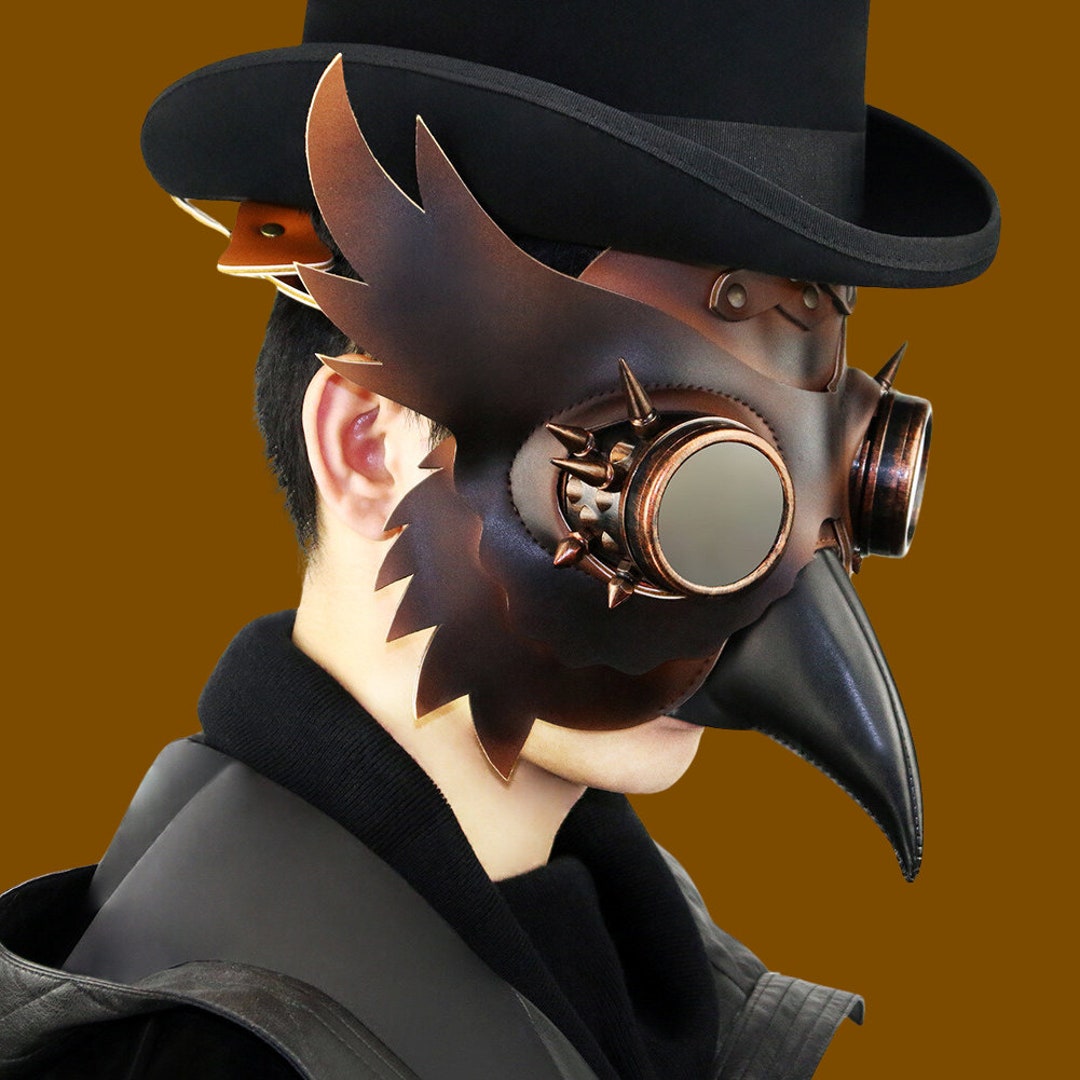 Faux Pu Leather and Resin Half Mask Bird Cos Headgear - Etsy