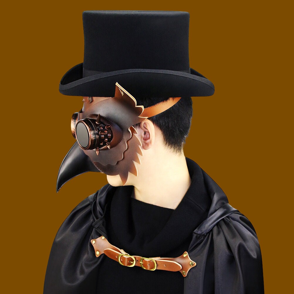 Faux Pu Leather and Resin Half Mask Bird Cos Headgear - Etsy