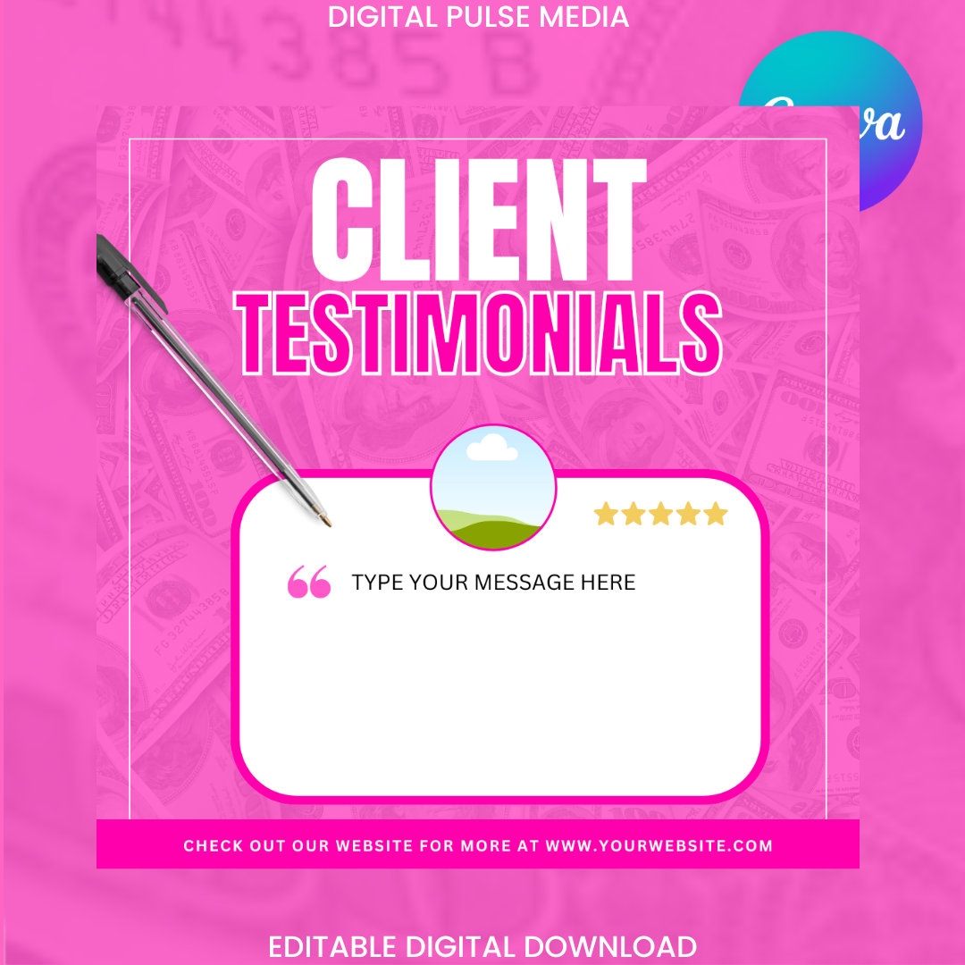 Testimonial Flyer, DIY Template, Pre-made Design, Flyer Design - Etsy