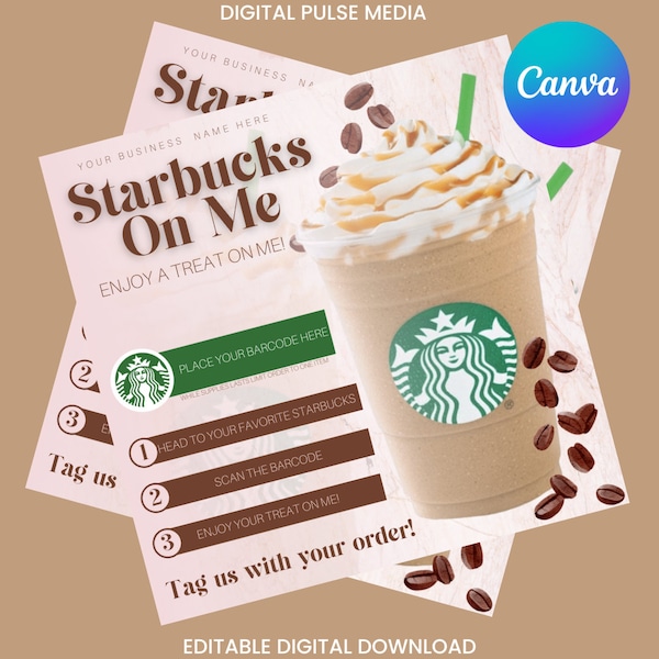 Starbucks Flyers Template - Etsy