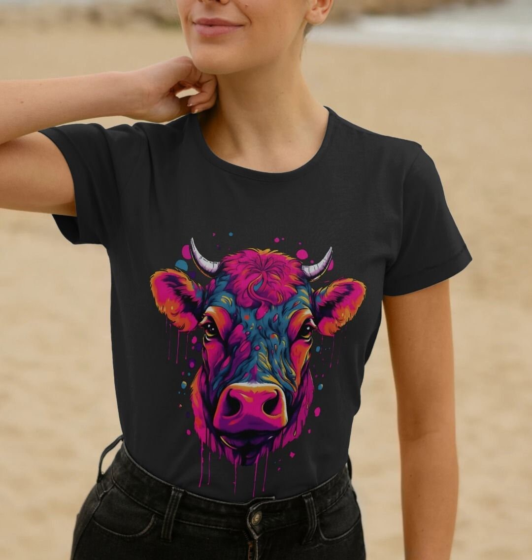 How Now Cow Ladies Fit T-shirt - Etsy