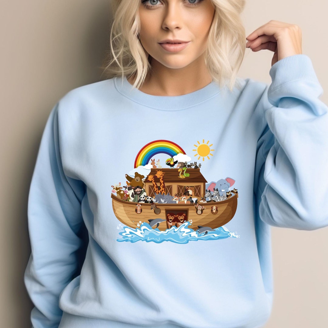 Noahs Ark Sweater, Pastor Sweats, Priest Sweats, Colorful Faith Sweat ...