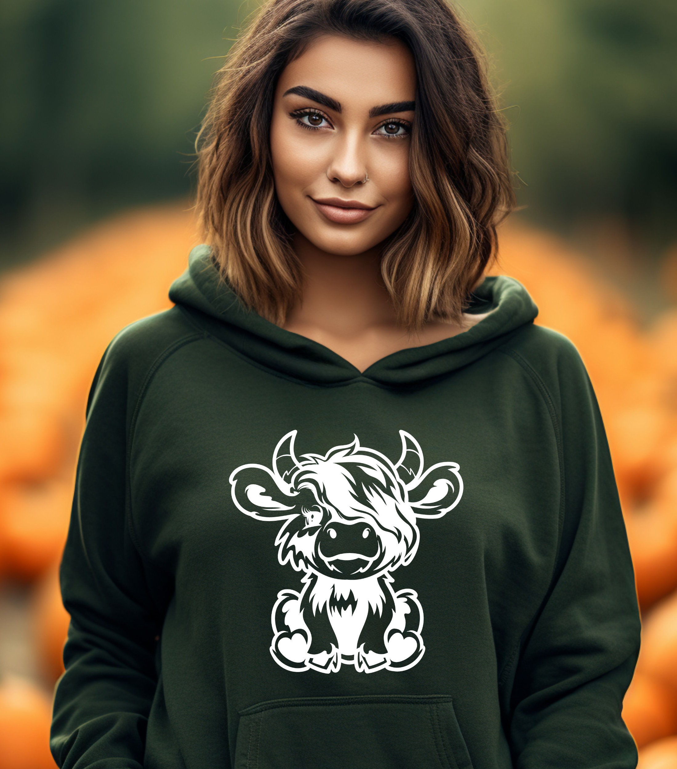 Highland Cow Sweatshirt,carhart Sweatshirt,farm Life,cute Cow Hoodie ...