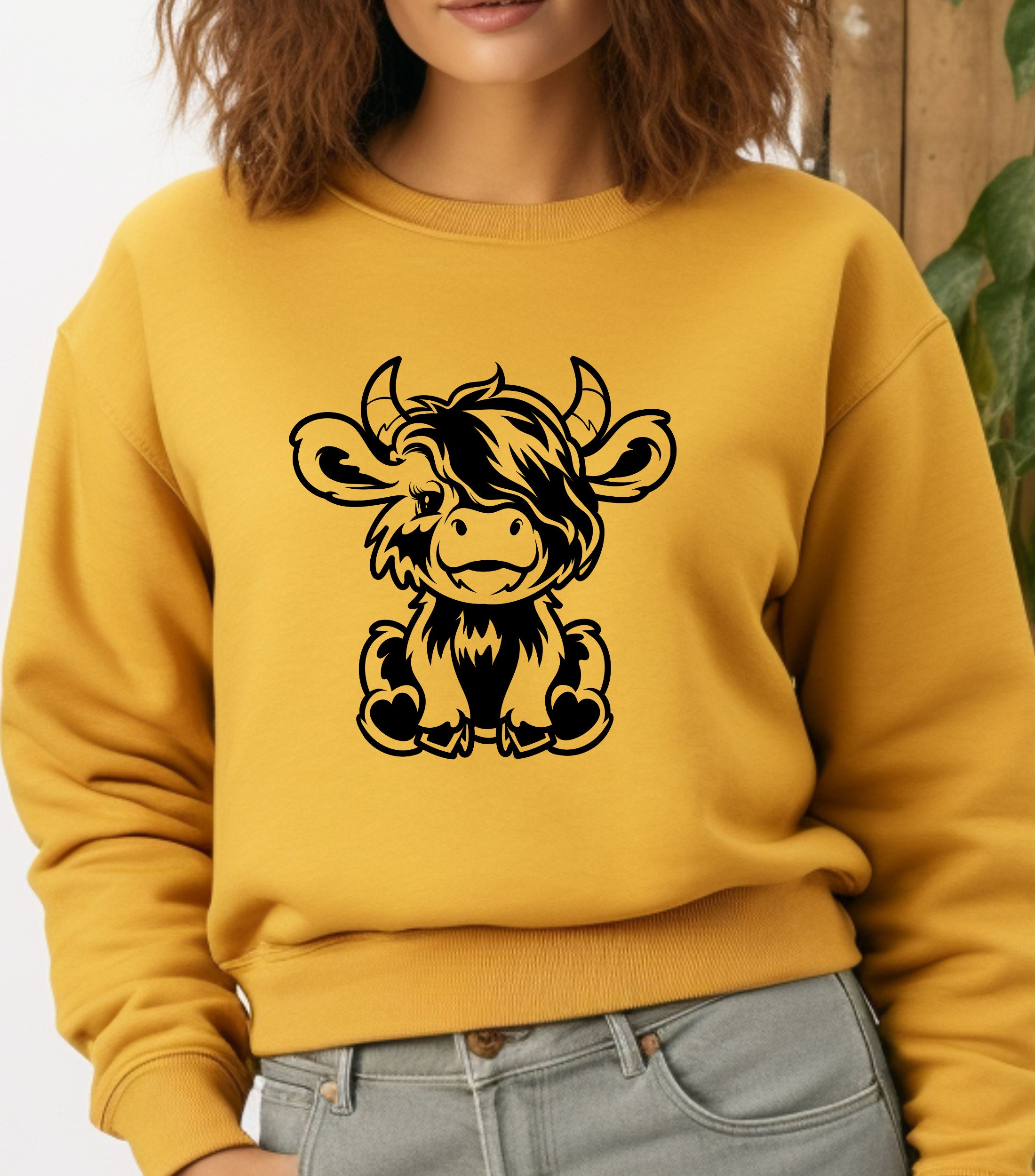 Highland Cow Sweatshirt,carhart Sweatshirt,farm Life,cute Cow Hoodie ...