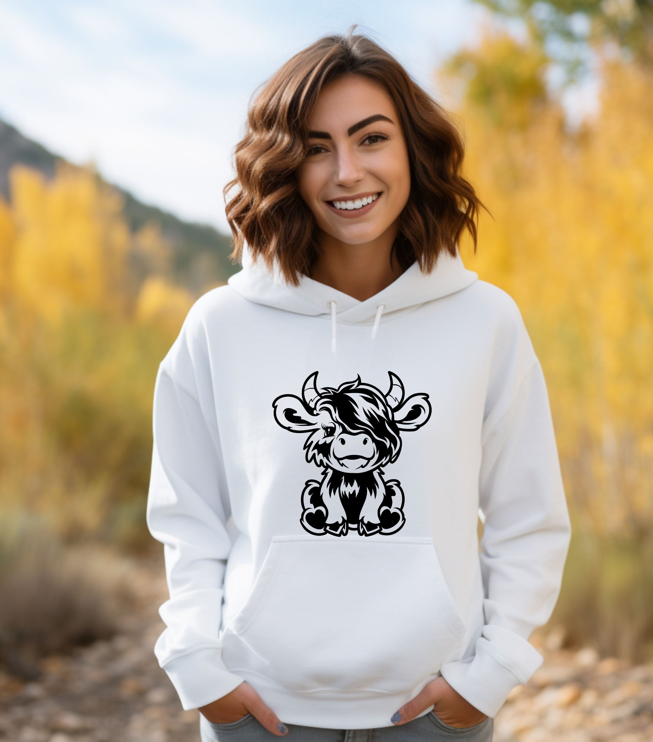 Highland Cow Sweatshirt,carhart Sweatshirt,farm Life,cute Cow Hoodie ...