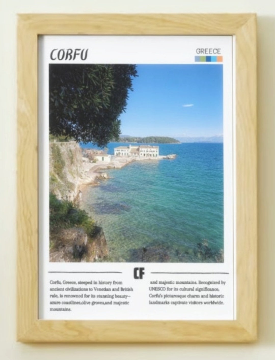 Greece Printable Art,corfu Poster, Corfu Print, Corfu Wall Art, Europe ...