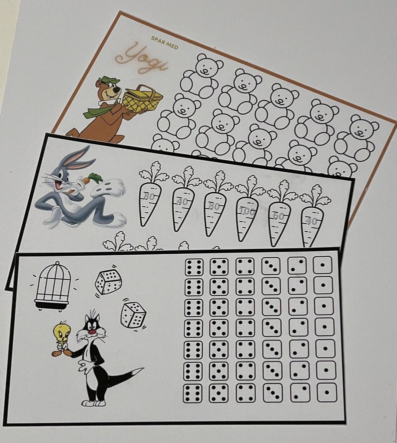 Sparutmaning 3 St Tecknade Figurer A6 - Etsy