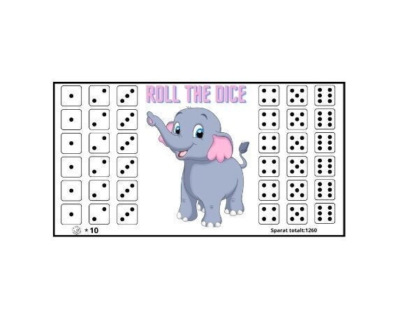 Roll the Dice Elephant Sparutmaning A6 PDF - Etsy