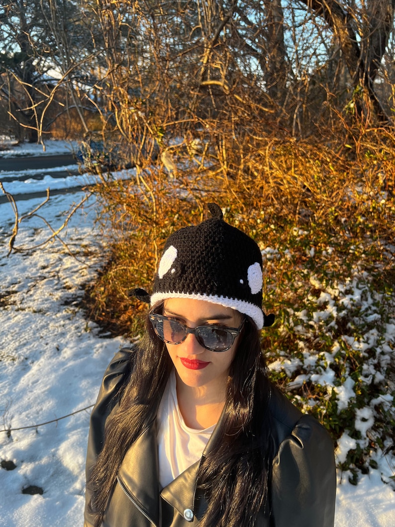 Crochet Orca Winter Hat, Killer Whale Winter Hat, Handmade Winter Warm ...