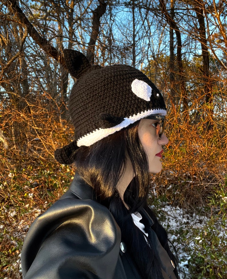 Crochet Orca Winter Hat, Killer Whale Winter Hat, Handmade Winter Warm ...