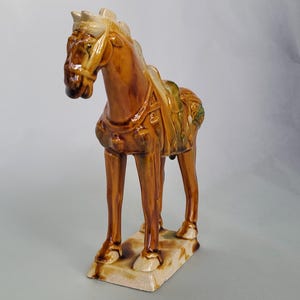Modern Reproduction of Tang Sancai Pottery Horse Figure | Three-color ...