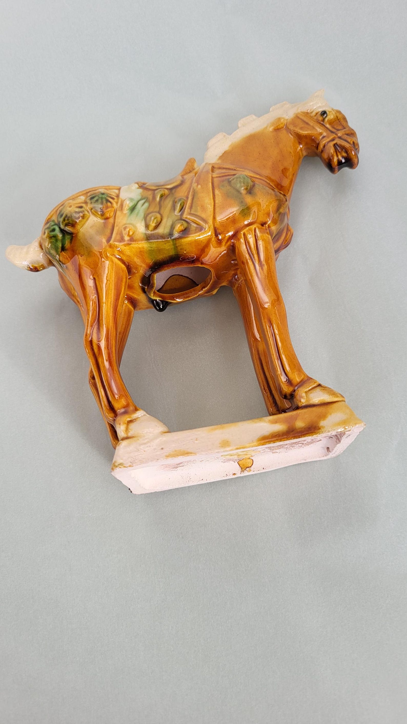 Modern Reproduction of Tang Sancai Pottery Horse Figure | Three-color ...