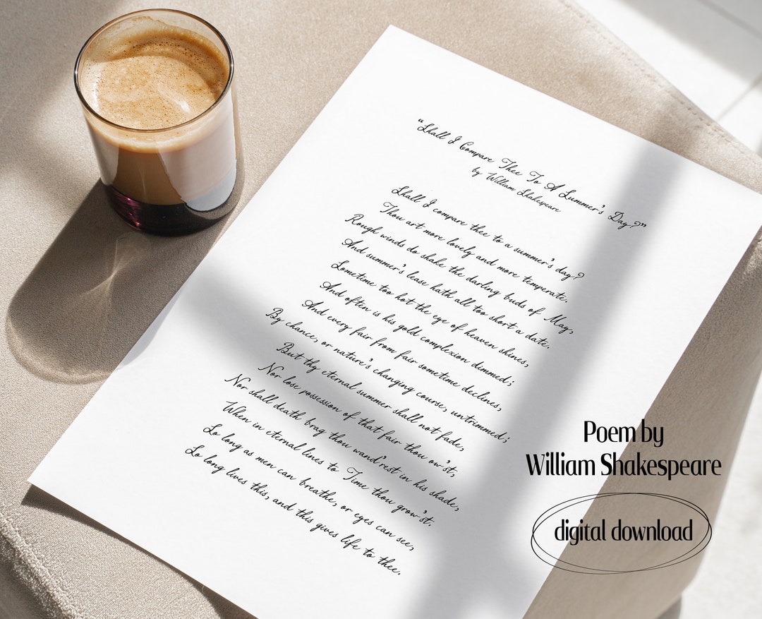 Poster Print Home Decor Wall Art Poster Poetry Wall Decoration ...