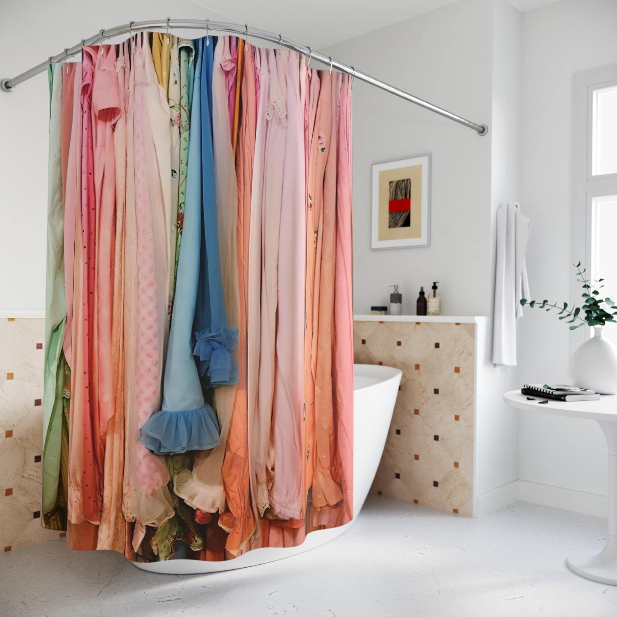 Vintage Vogue Shower Curtain Boho Bathroom Decor Glamorous Bathroom ...