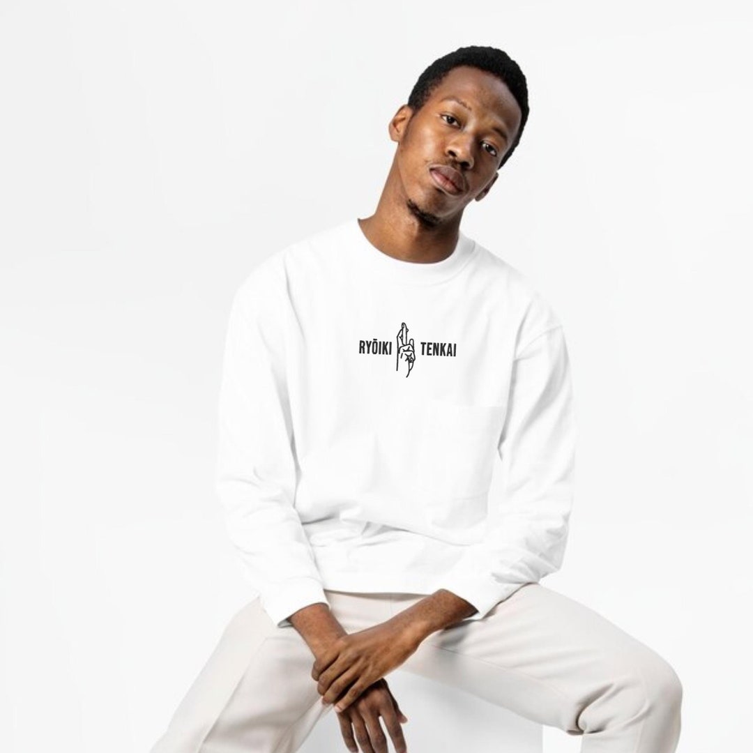 Ryoiki Tenkai Embroidery Sweatshirt Gojo Hand Sign Embroidered ...