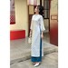Embossed Brocade White Pattern Vietnamese Traditional Dress ao Dai ...