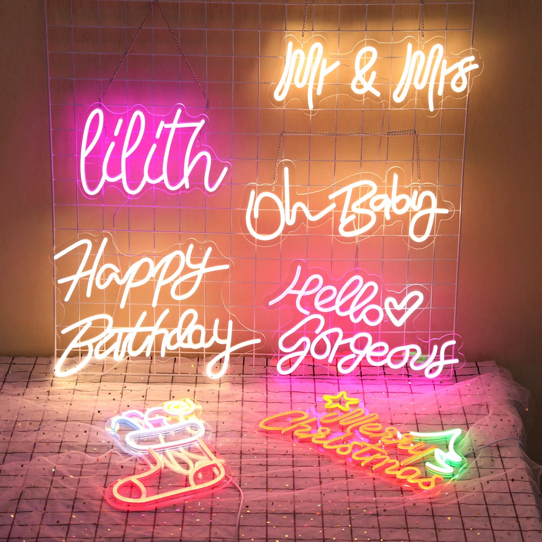 Custom Neon Sign, LED Neon Light Sign, Neon Sign Bar, Handmade Neon ...