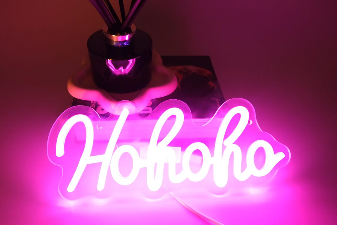 Hohoho Christmas Neon Light With Dimmable Settings,usb Powered,cute ...