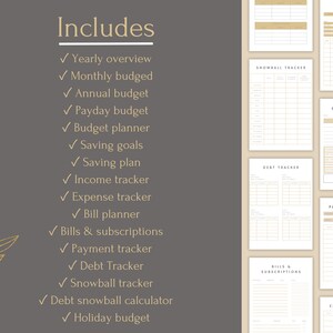 Printable Finance Tracker Yearly Overview | Monthly Buget Planner ...