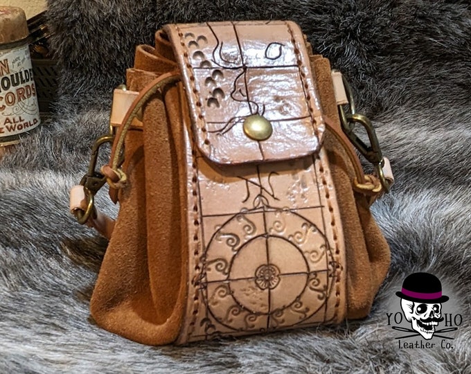 Handcrafted Leather Treasure Map Pirate Pouch, Perfect for Pieces of ...