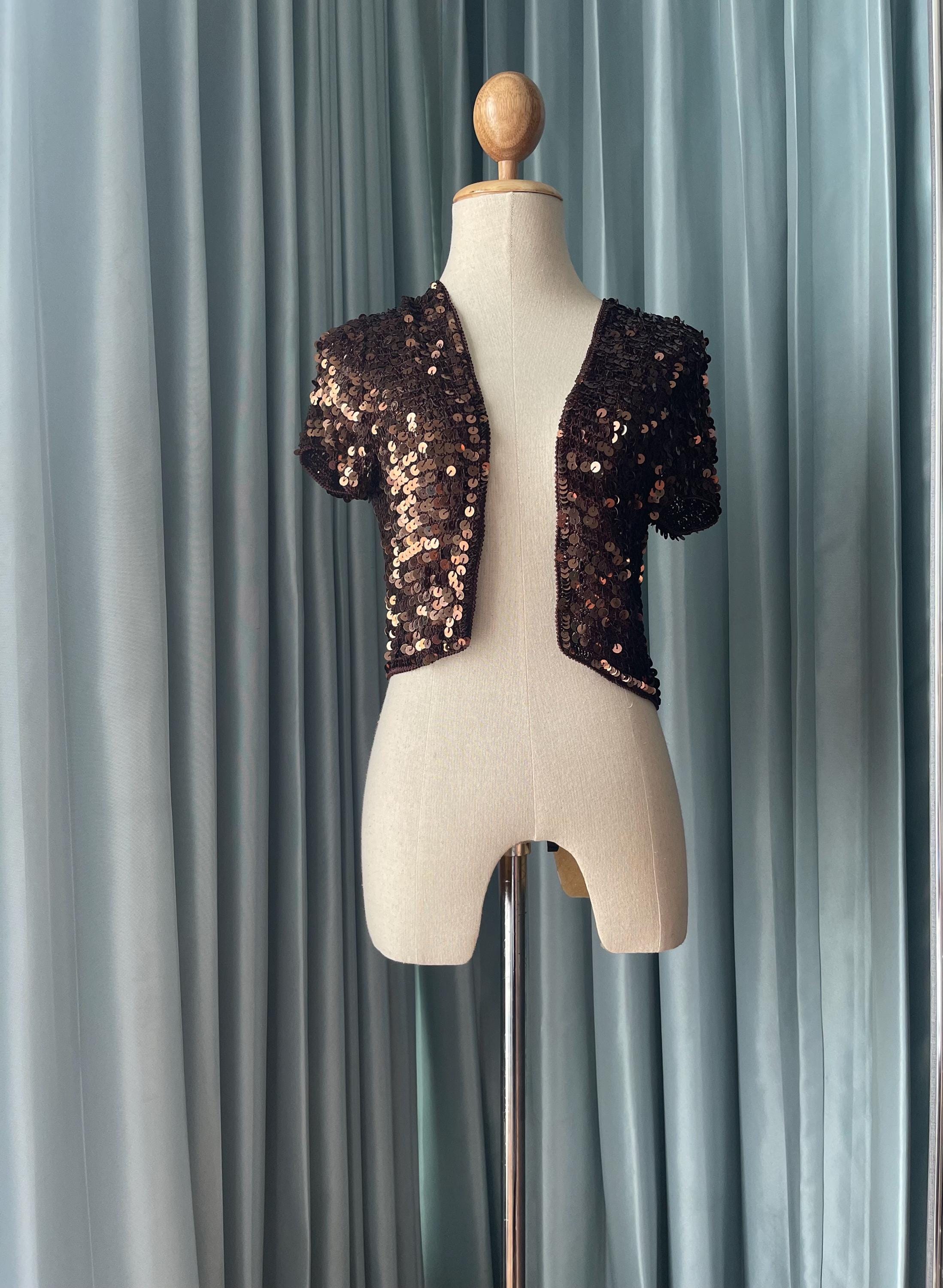 Y2k Mermaidcore Vintage Crochet Sequin Top/festivel Top Ibiza Sequin ...