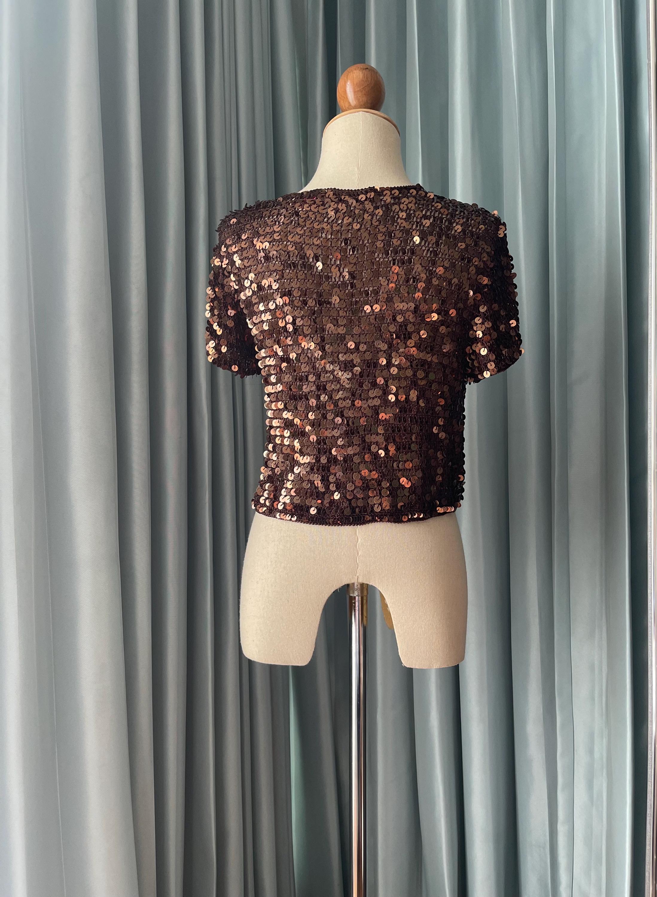 Y2k Mermaidcore Vintage Crochet Sequin Top/festivel Top Ibiza Sequin ...