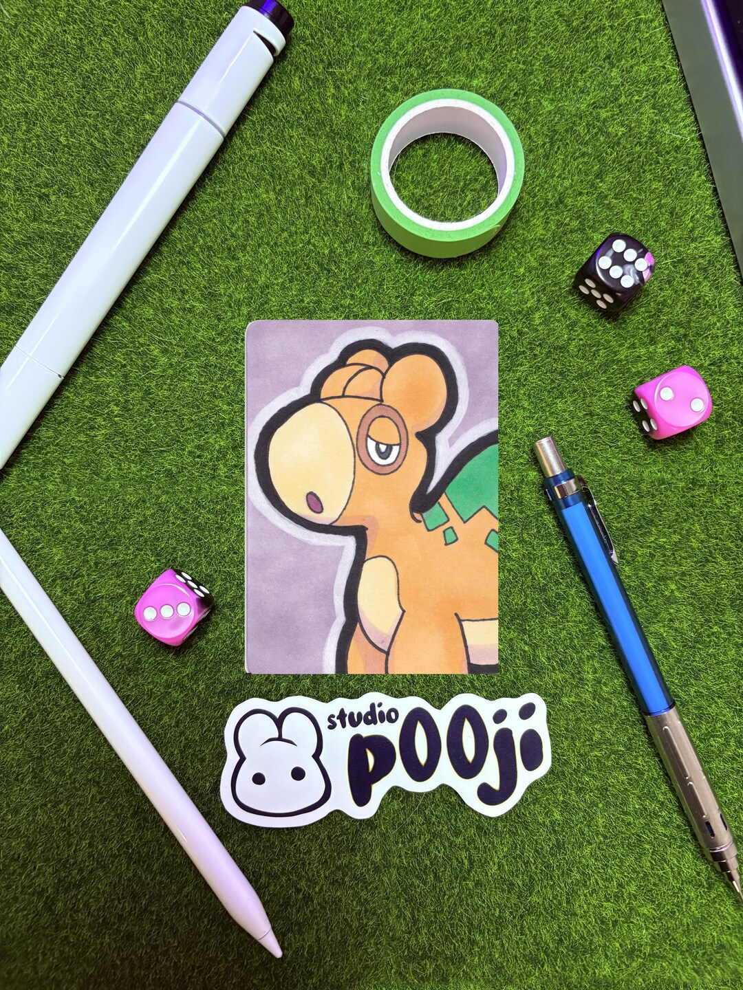 Pokemon Numel Hand-drawn Binder Art | TCG Token | Custom MTG Art Card ...