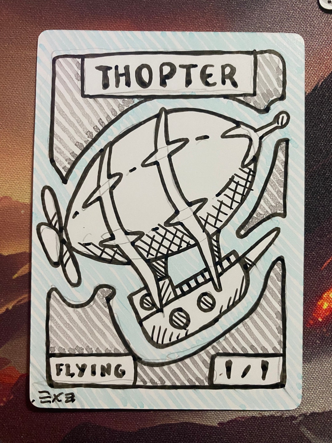 Take a Zep Design Thopter Token for Magic the Gathering Hand-drawn MTG ...