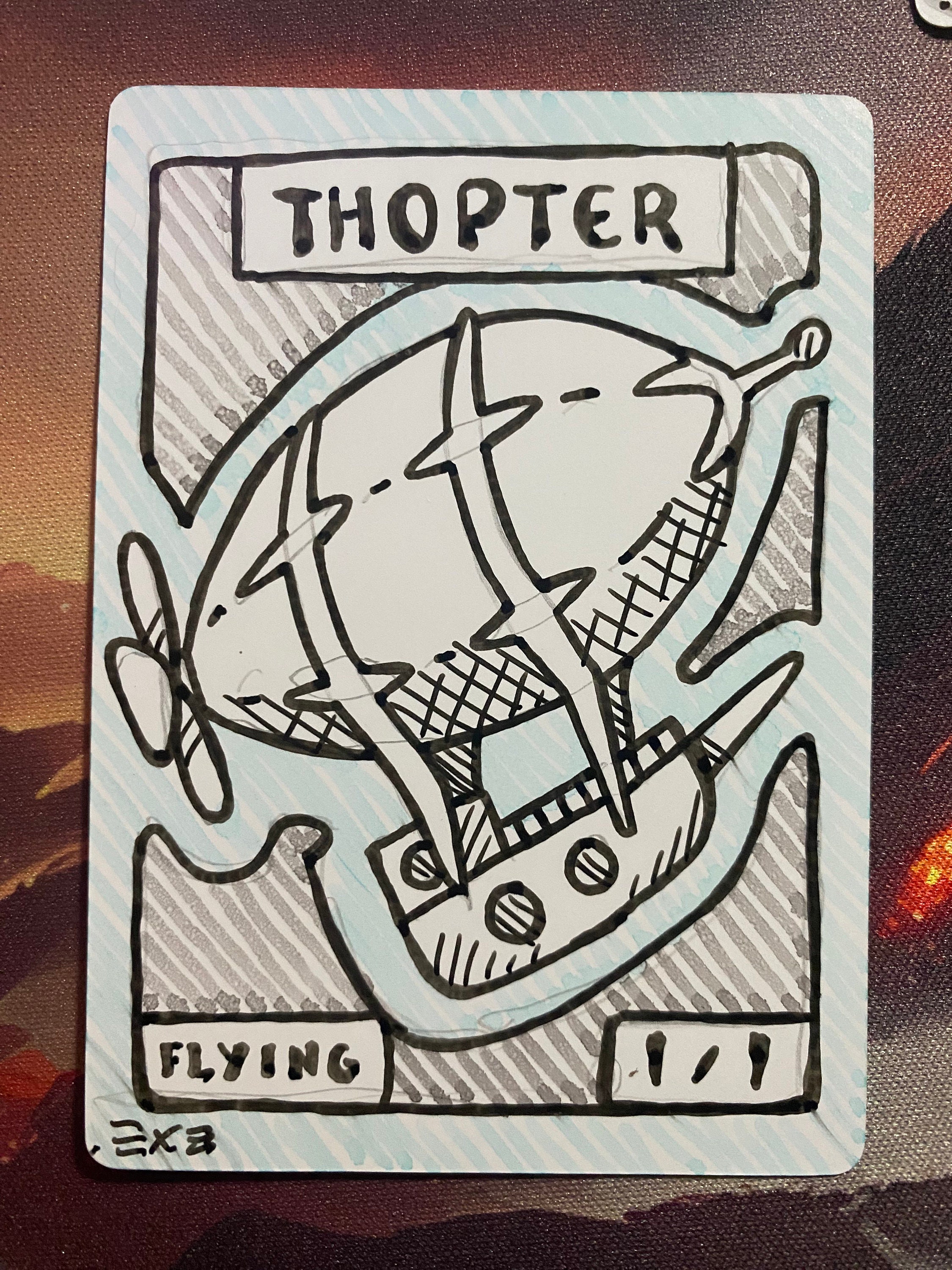 Take a Zep Design Thopter Token for Magic the Gathering Hand-drawn MTG ...
