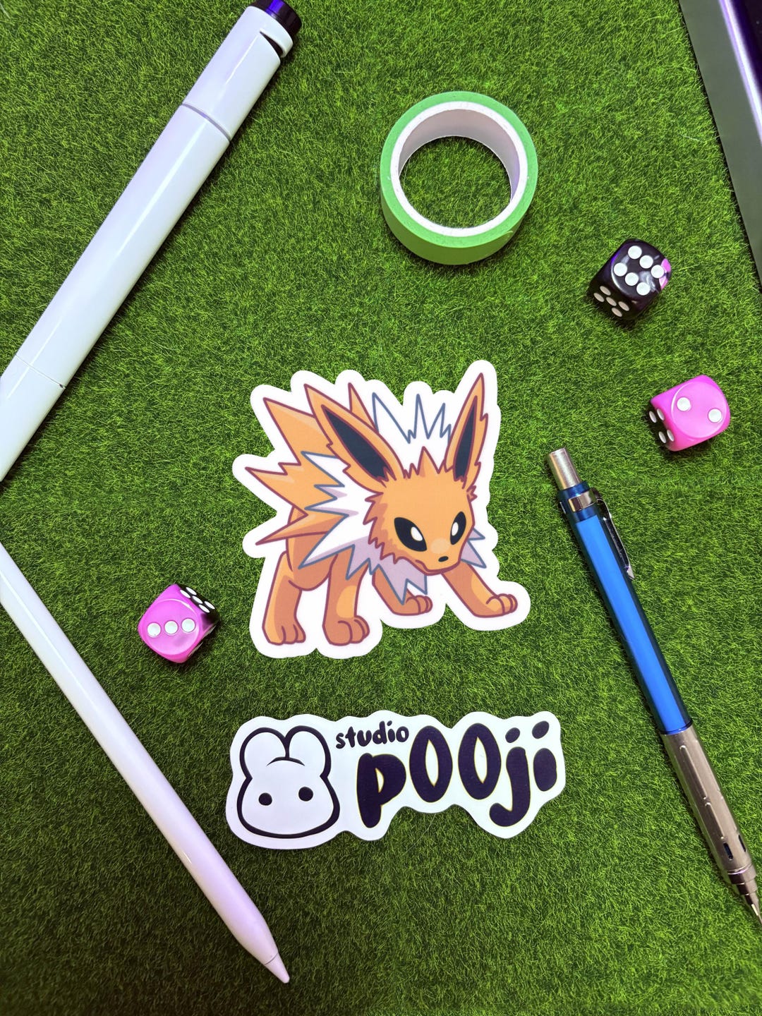 Pokemon Jolteon Waterproof Sticker | Laptop Sticker, Gamer Sticker ...
