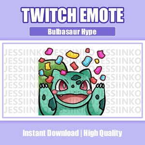 Pokemon Bulbasaur Hype Emote - Etsy