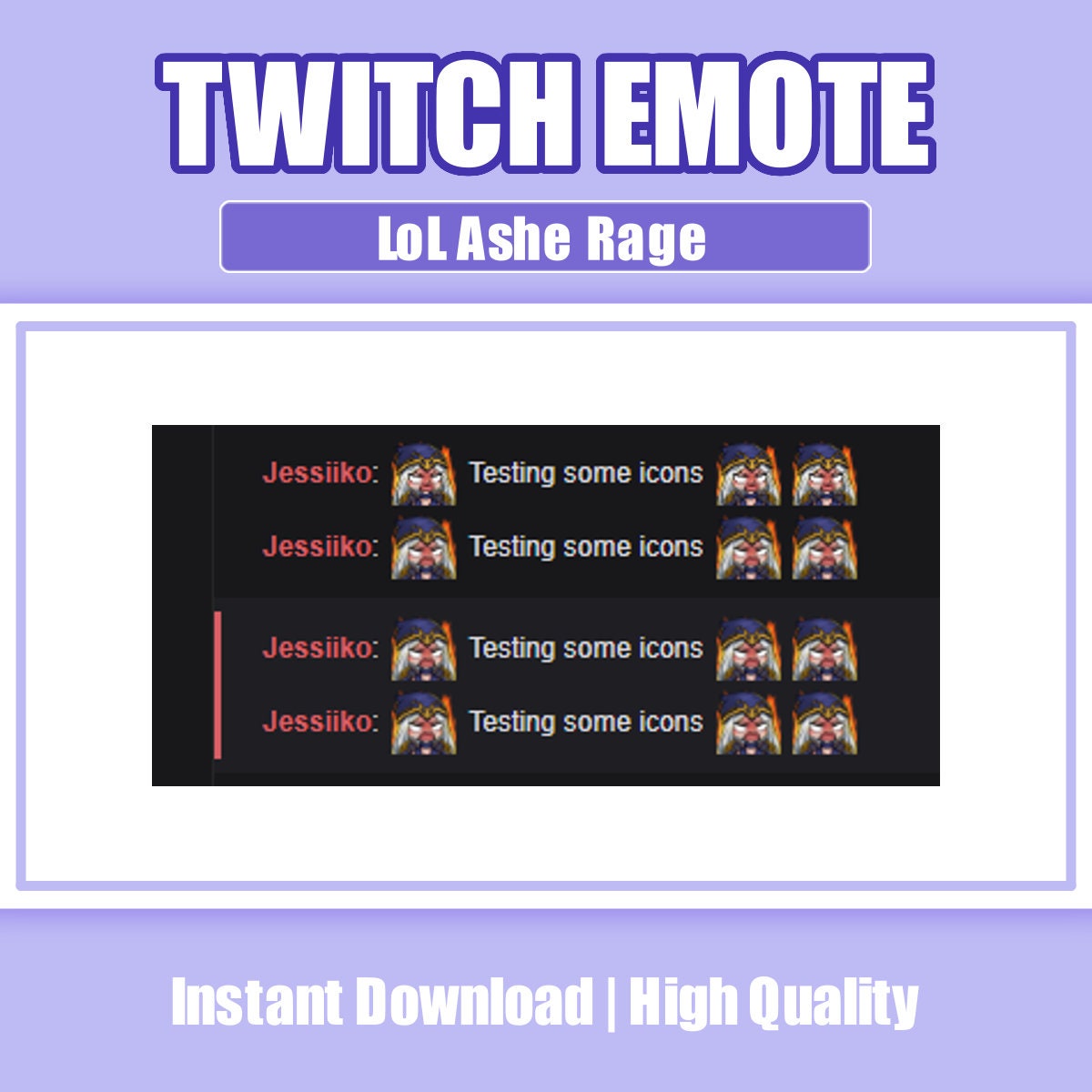 League of Legends Ashe Rage Emote - Etsy