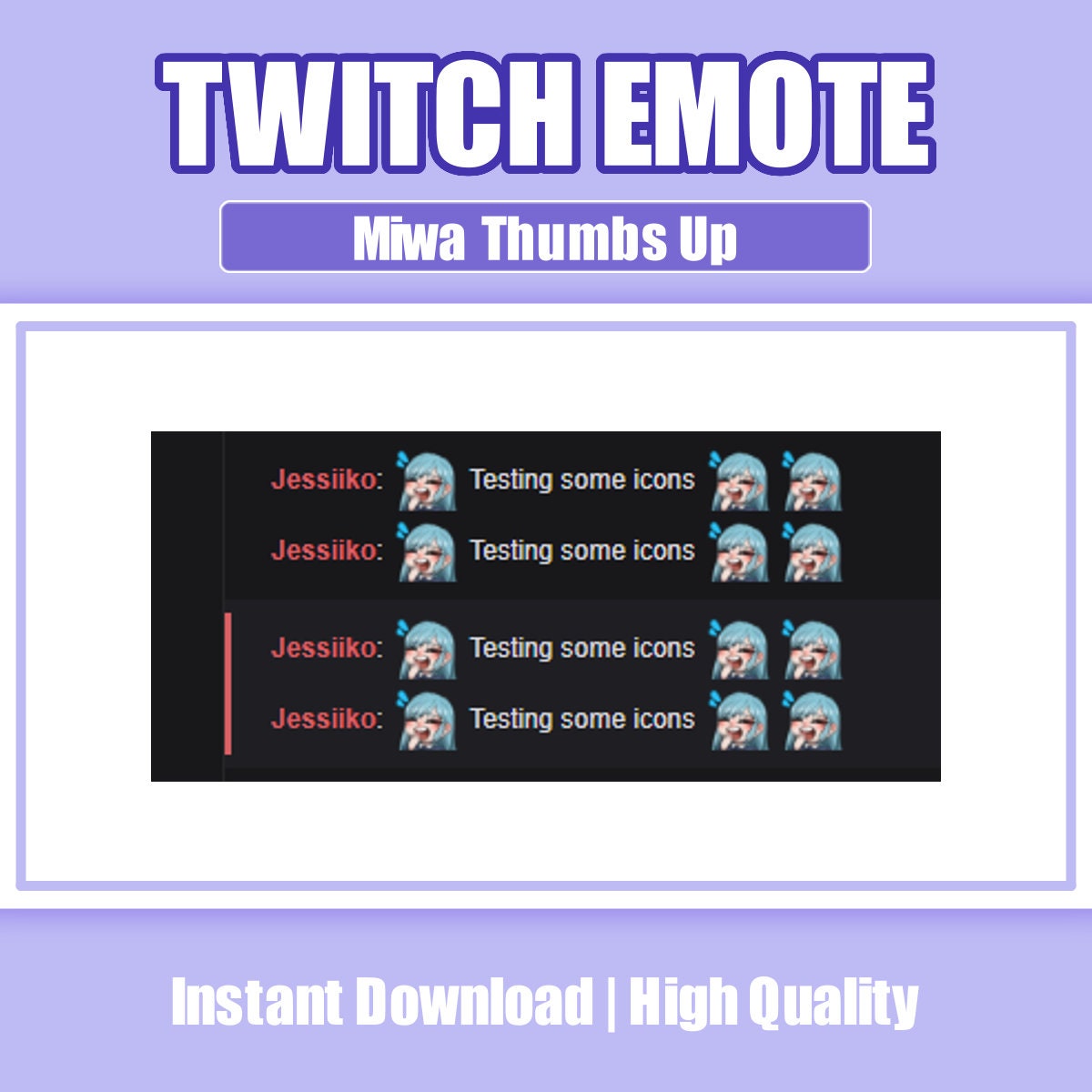 Jujutsu Kaisen Miwa Laugh Emote - Etsy