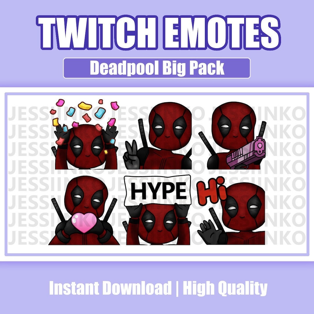 Deadpool Big Emote Pack - Etsy