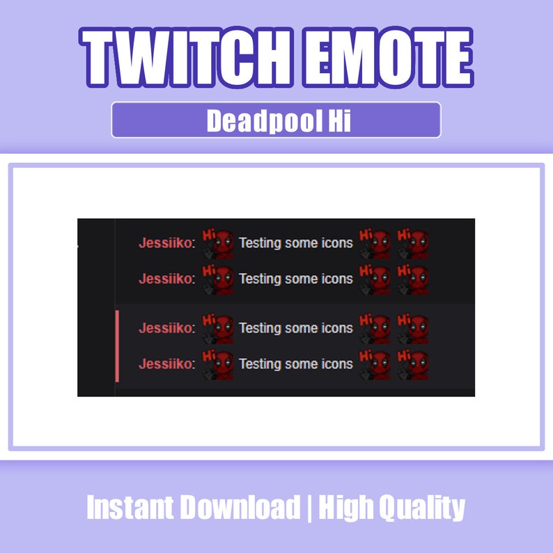 Deadpool Hi Emote - Etsy