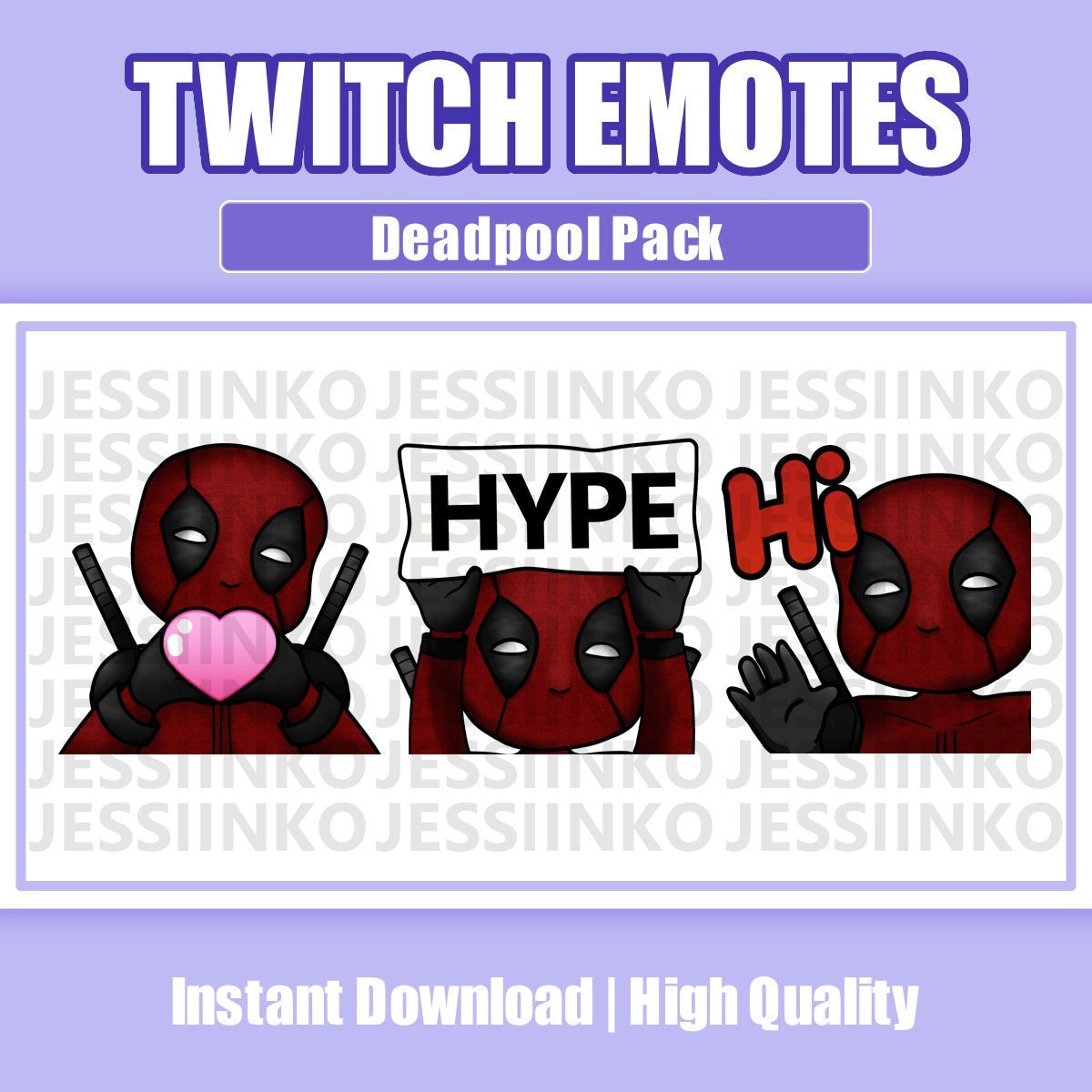 Deadpool Emote Pack - Etsy