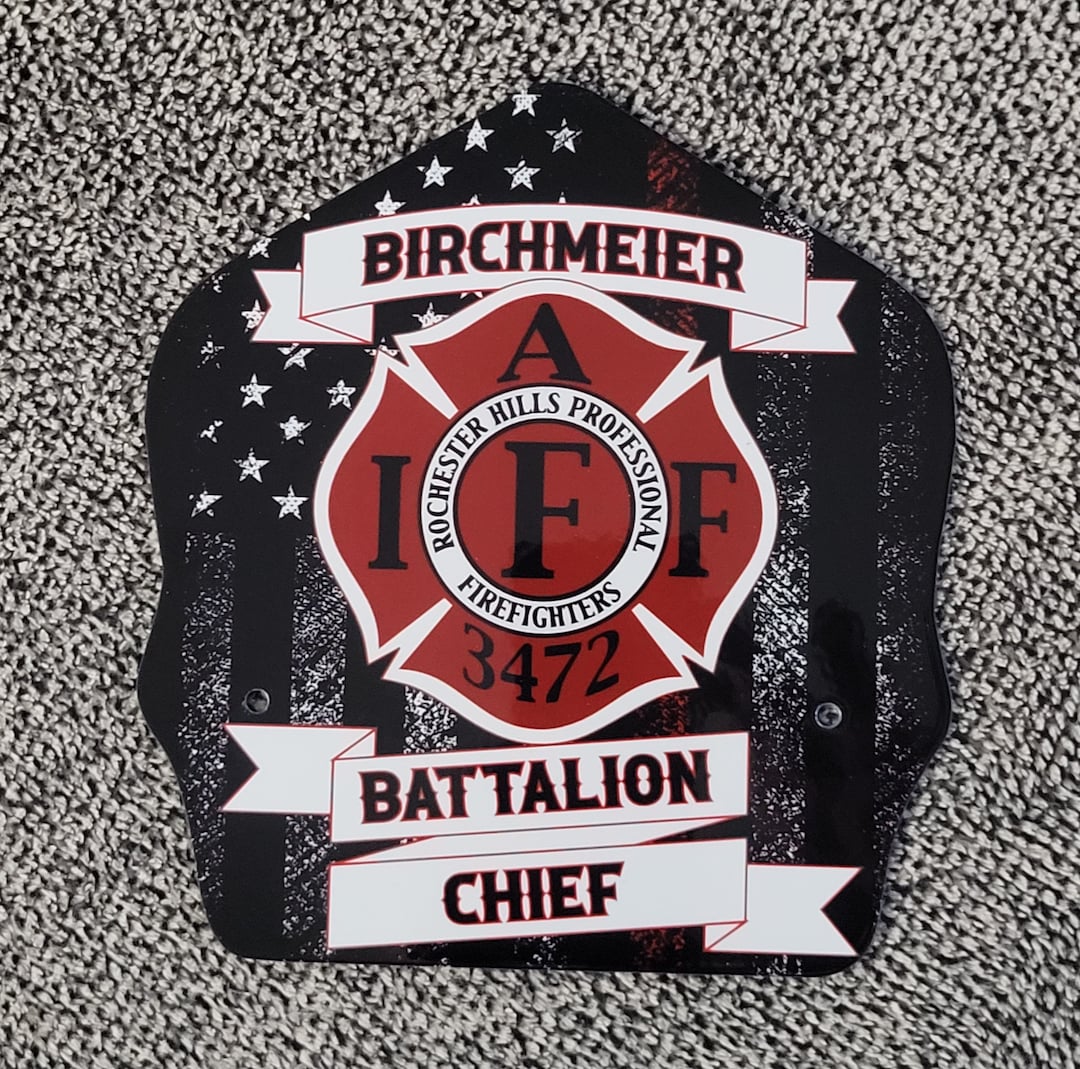 Custom Metal Fire Helmet Shield, Any Design, Sublimated, Not Painted ...