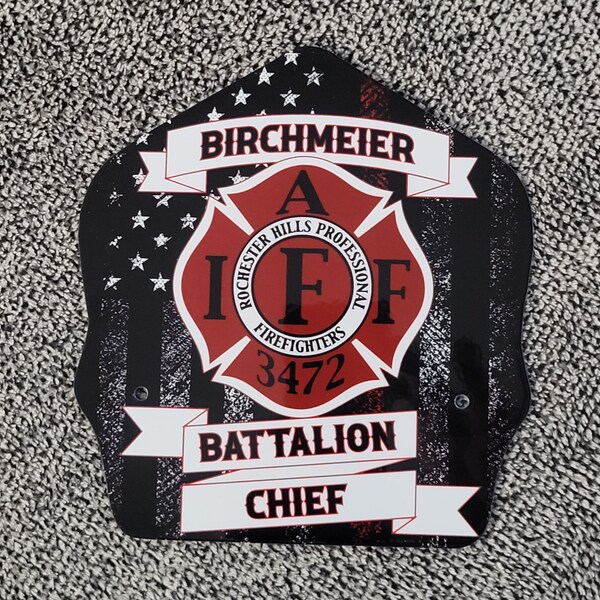Metal Fire Helmet Shield - Etsy