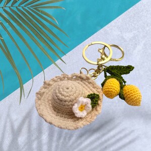 Lemon Crochet Keychain Pattern Crochet Yellow Lemons and Hat Summer ...