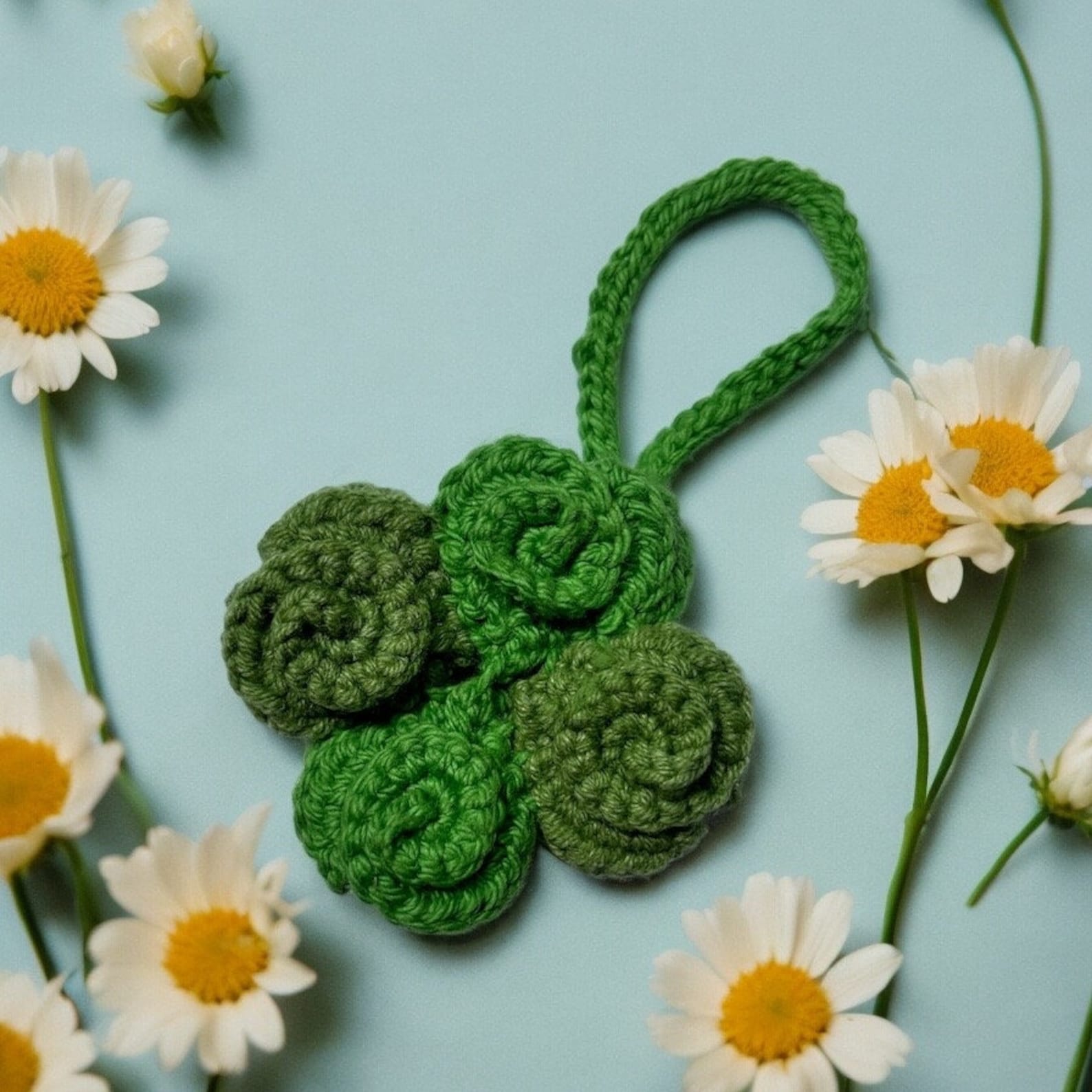 Crochet Four Leaf Clover Pattern St. Patrick's Day Crochet Pattern ...