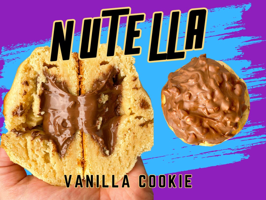 Nutella Stuffed Vanilla Cookie Recipe, Chocolate Hazelnut Spread ...