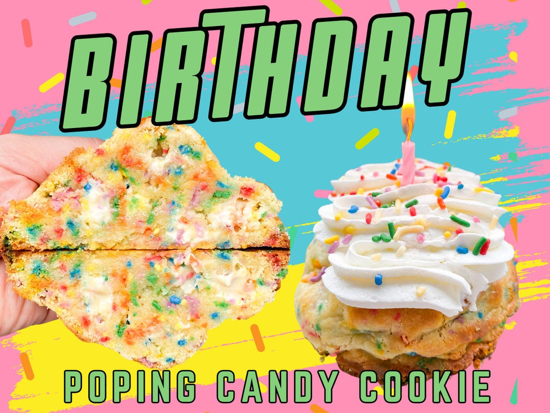 Funfetti Birthday Popping Cookie, Confetti Gourmet NY Style Cookies ...