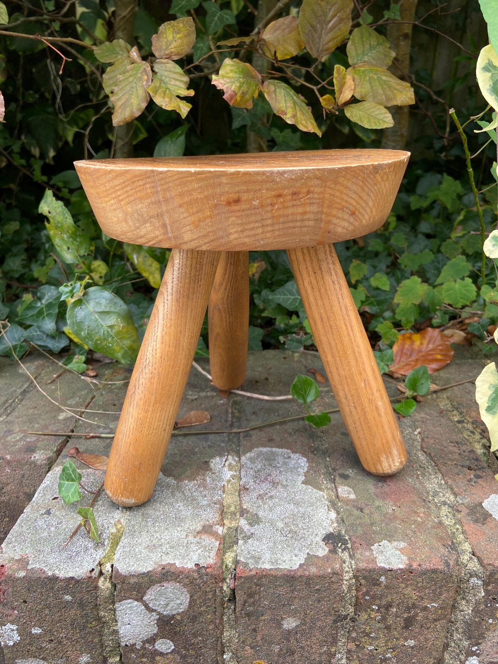 Vintage Children’s Milking Stool With an Engraved Fairytale Woodland ...